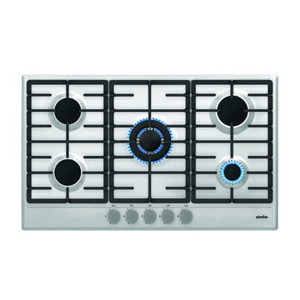 Simfer Gas Hob 90cm Stainless Steel - Ammancart